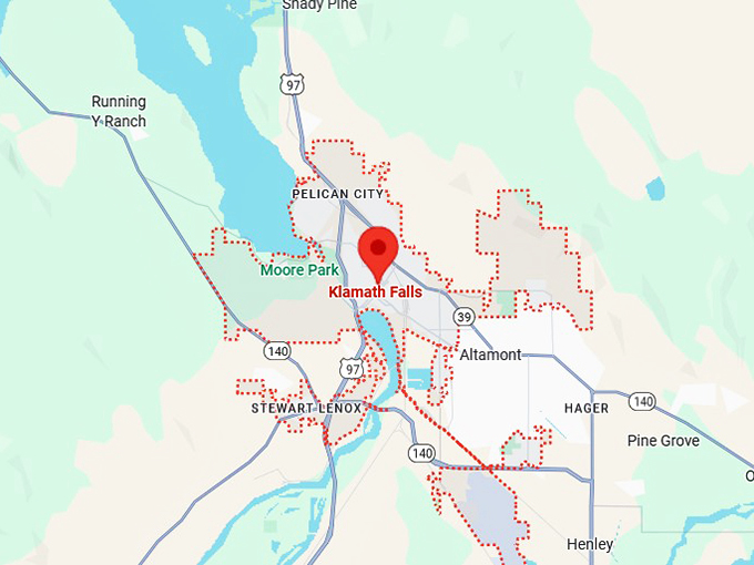 klamath falls map
