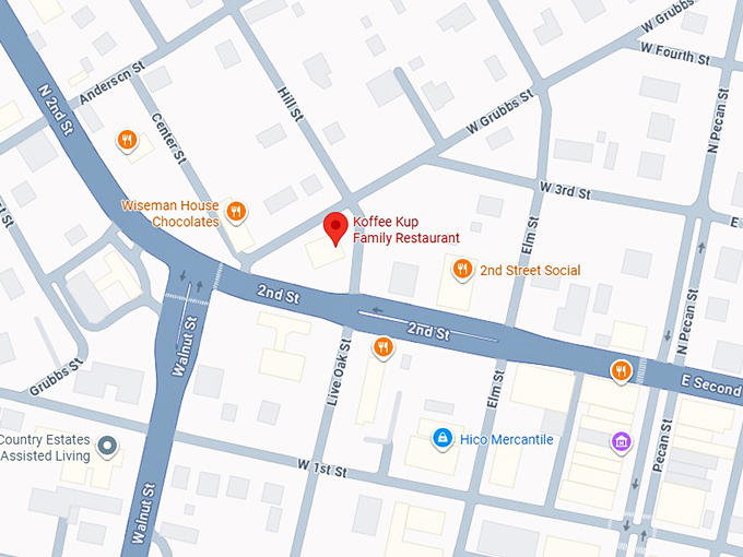 16. koffee kup family restaurant map