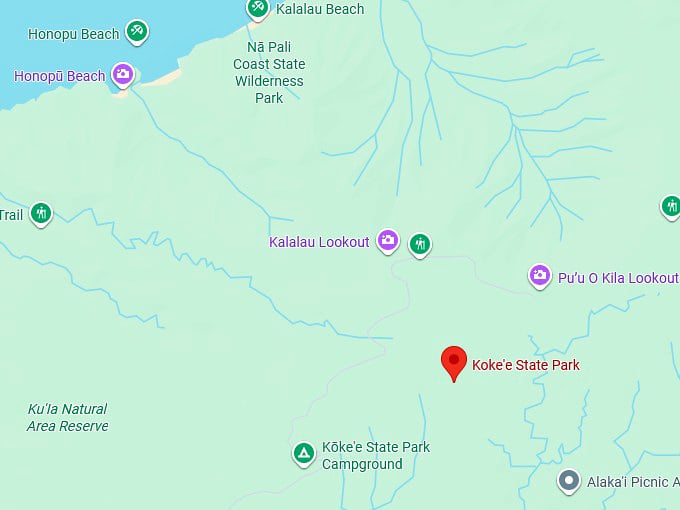 16. kokeʻe state park map
