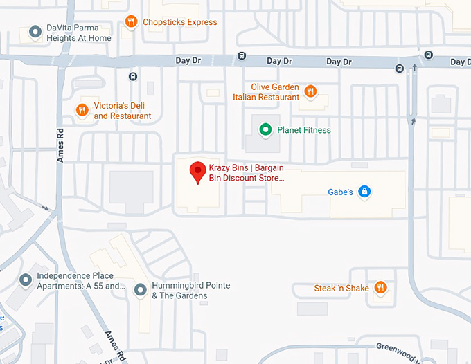 16. krazy bins bargain bin discount store restock friday 10am map