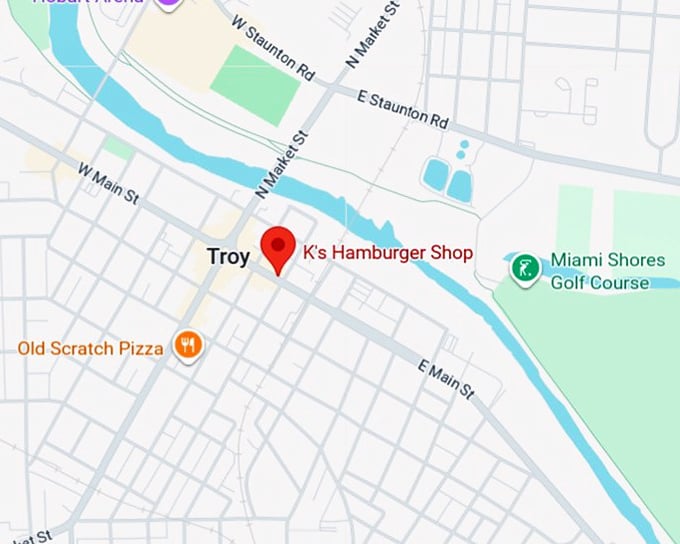 16. k's hamburger shop map