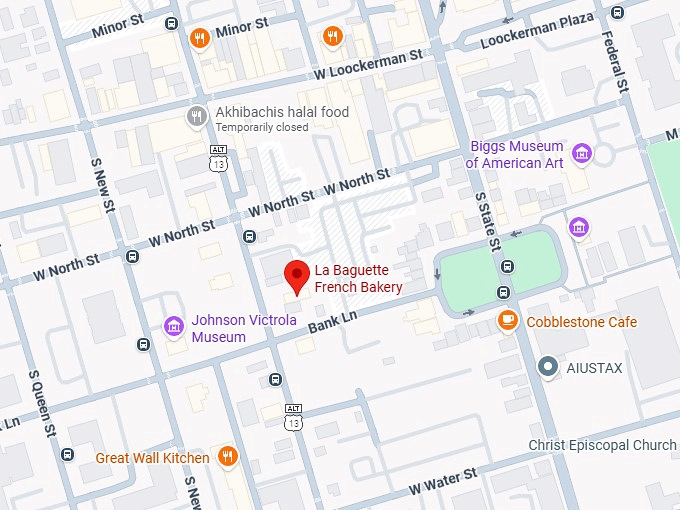 16. la baguette french bakery map