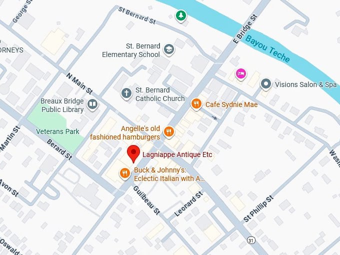 16. lagniappe antique etc map