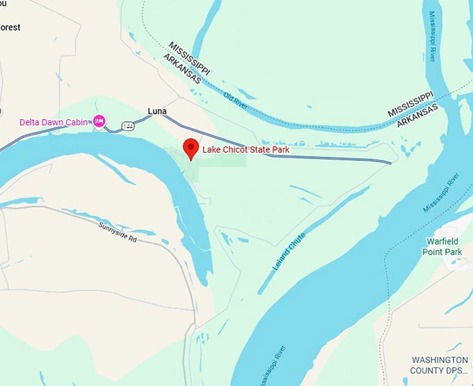 16. lake chicot state park map