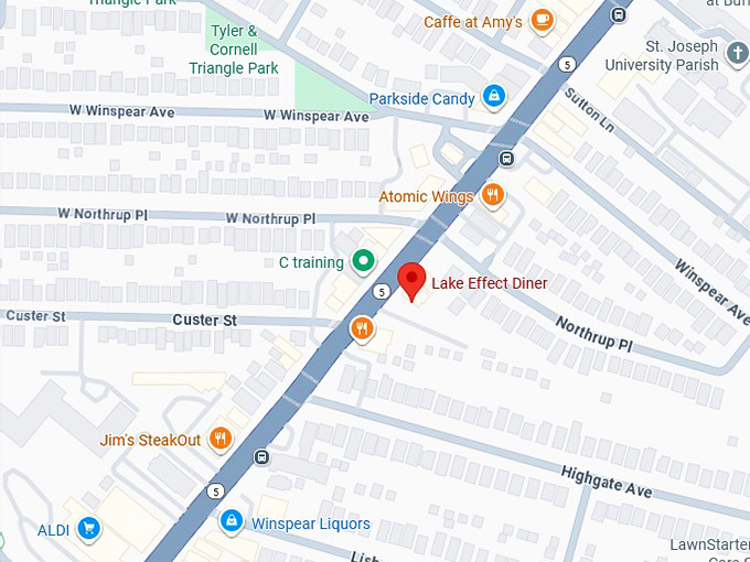 16. lake effect diner map