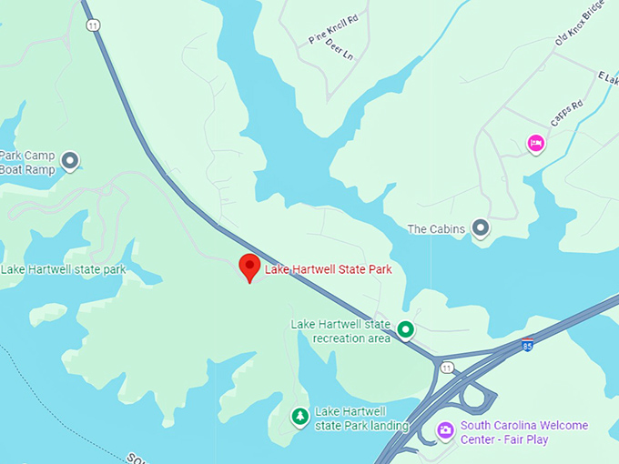 16. lake hartwell state park (19138 sc 11) map