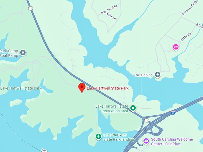 16. lake hartwell state park (19138 sc 11) map