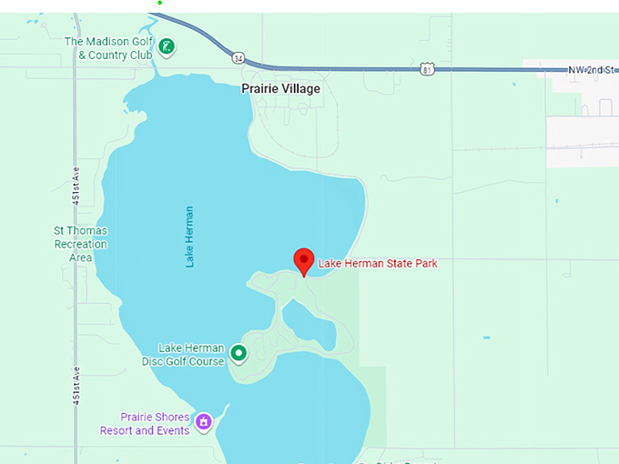 16. lake herman state park map