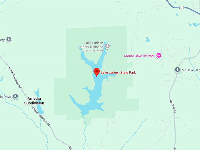16. lake lurleen state park map