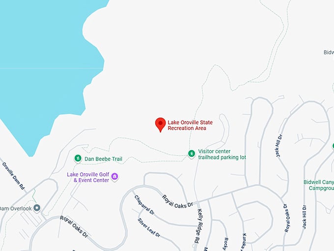 16. lake oroville state recreation area map