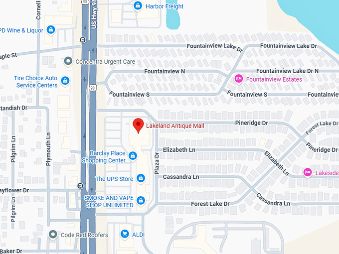 lakeland antique mall map