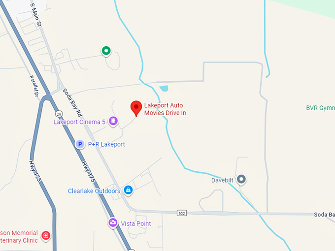 16. lakeport auto movies drive in map