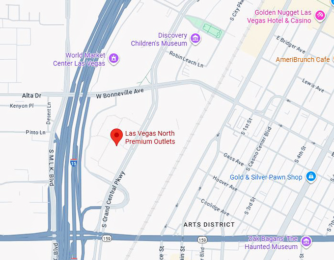 16. las vegas north premium outlets map