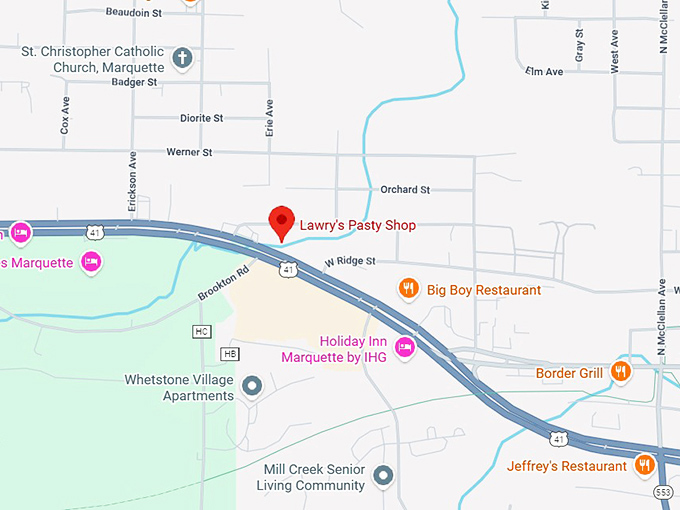 16. lawry's pasty shop map