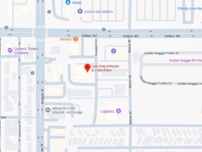 16. lazy dog antiques & collectibles map