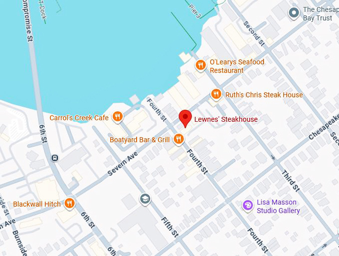 16. lewnes' steakhouse map