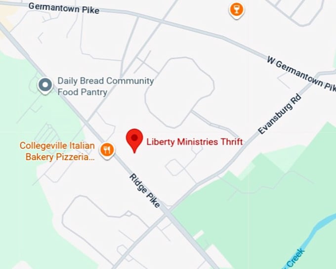 16. liberty ministries thrift store map