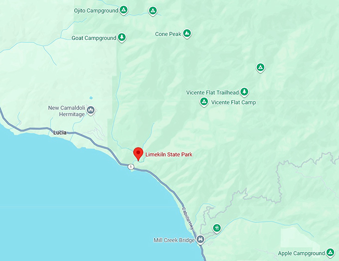 16. limekiln state park map