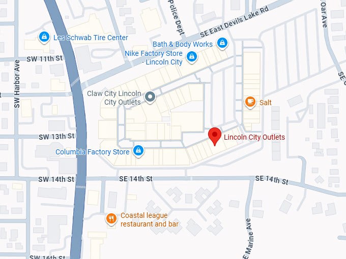 16. lincoln city outlets map