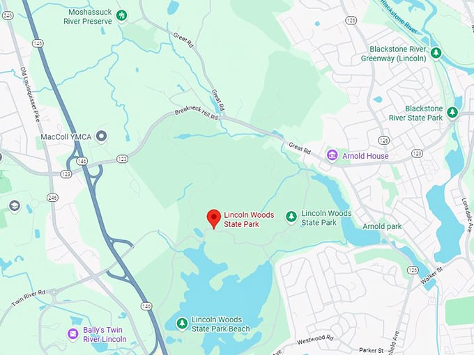 16. lincoln woods state park map
