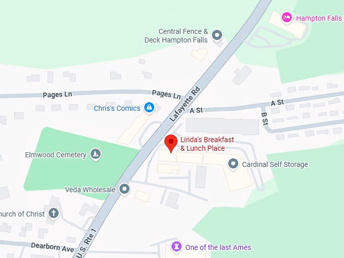 16. linda's breakfast & lunch place map