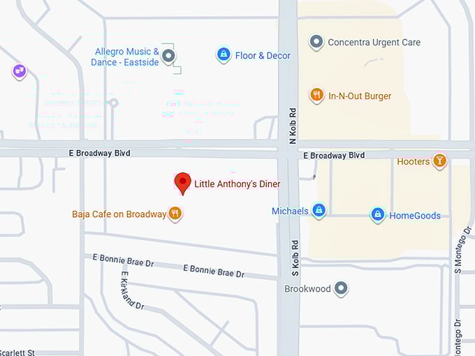 16. little anthony&rsquo;s diner map