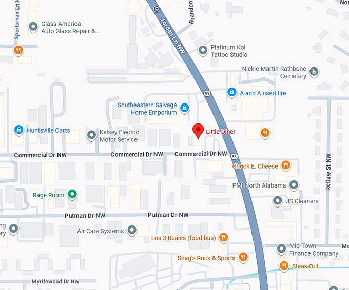 16. little diner map