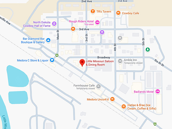 little missouri dining room & saloon map