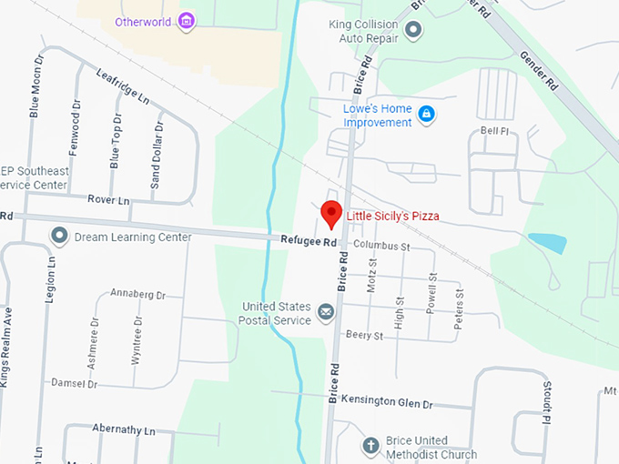 16. little sicily's pizza map