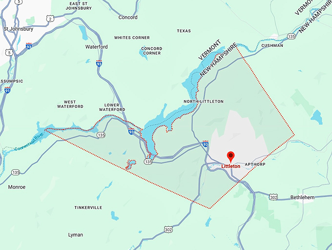 16. littleton, nh map