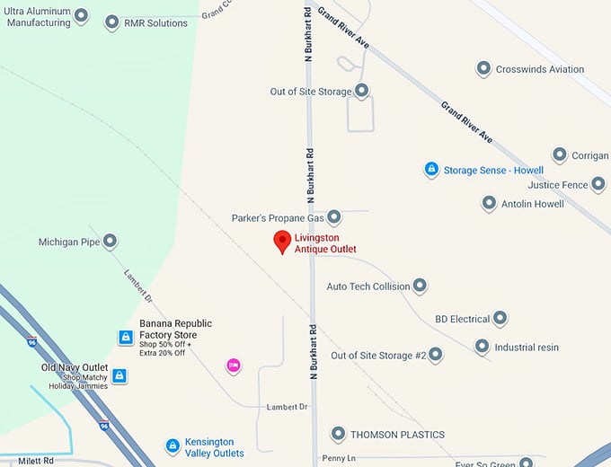 16. livingston antique outlet map