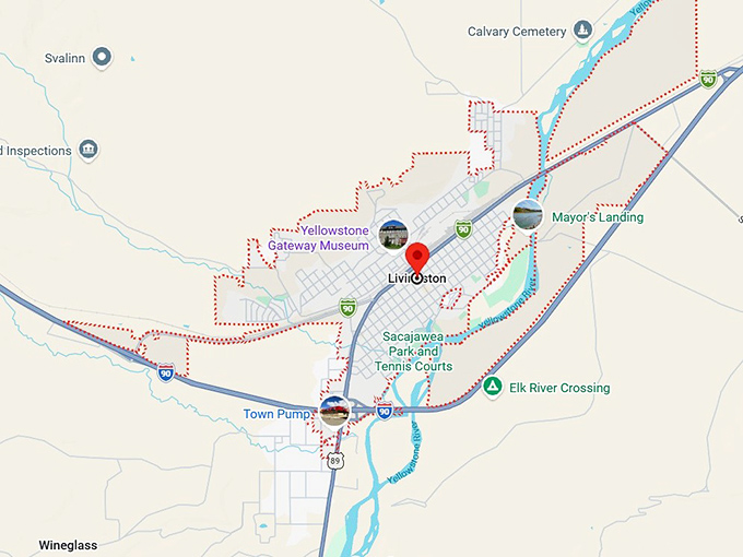 livingston, mt map