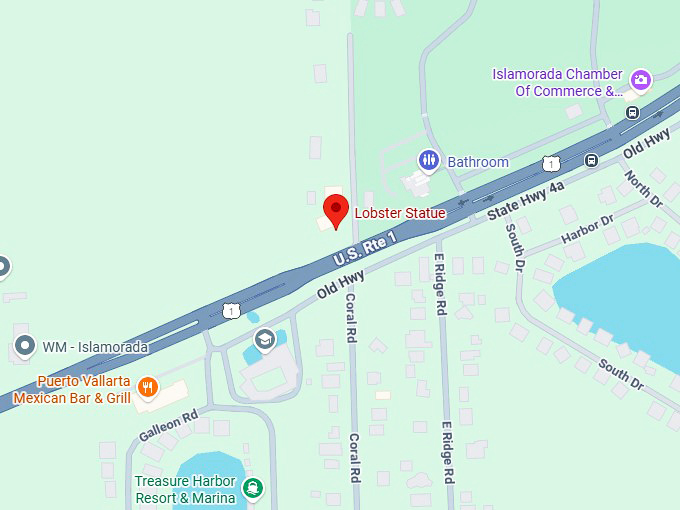 16. lobster statue map