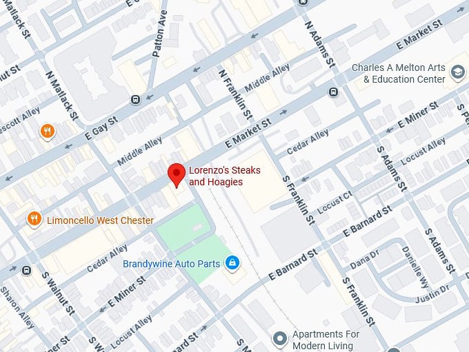 16. lorenzo's steaks and hoagies map