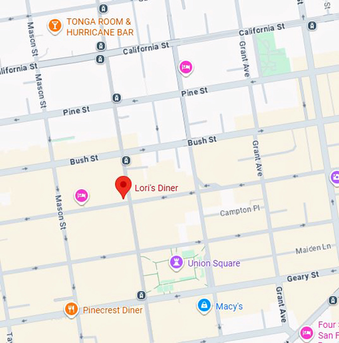 16. lori&rsquo;s diner map