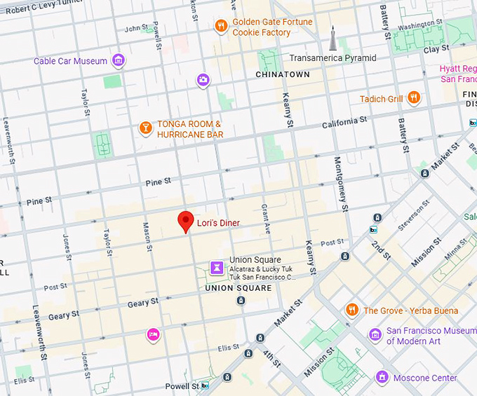 16. lori's diner map