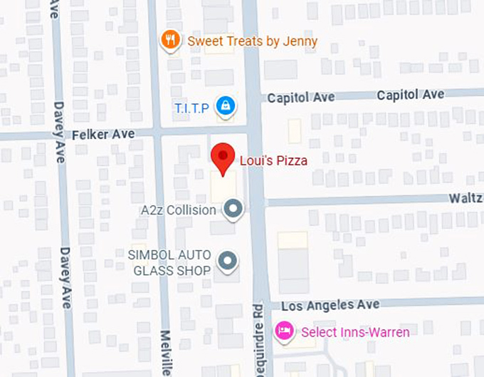 16. loui's pizza map