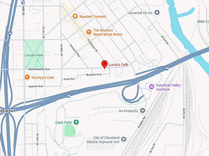 lucky&rsquo;s cafe map