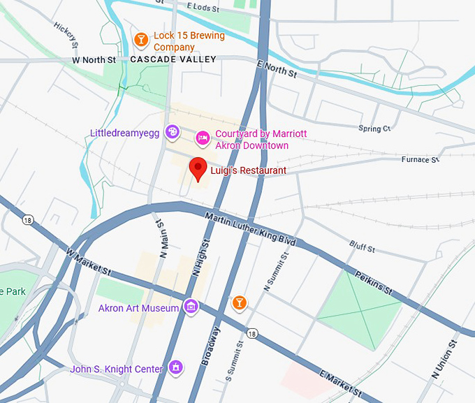 16. luigi's restaurant map.