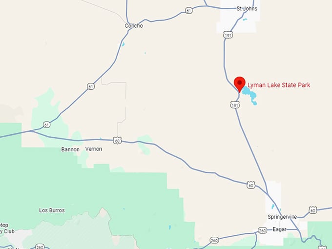 16. lyman lake state park map