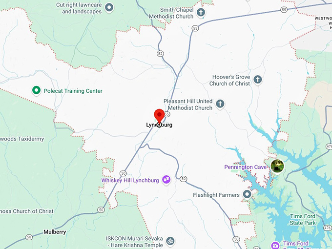 16. lynchburg, tn map