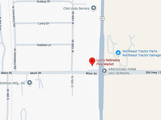 16. lyons nebraska flea market map