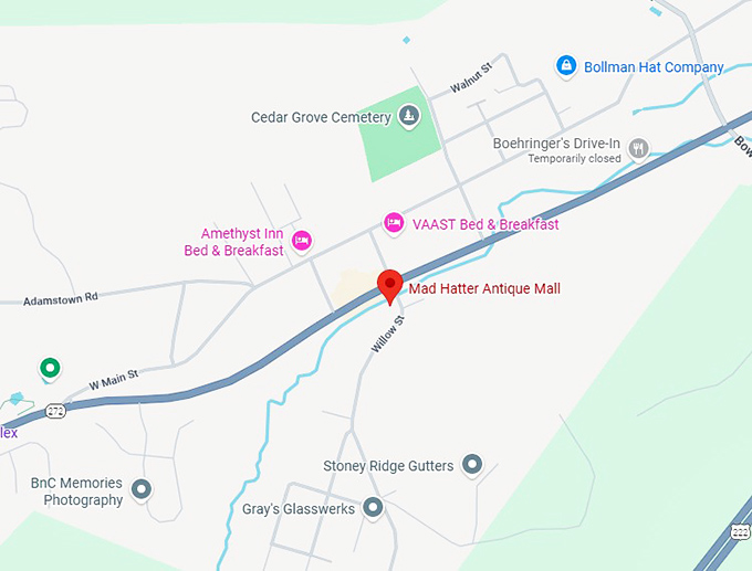 16. mad hatter antique mall map