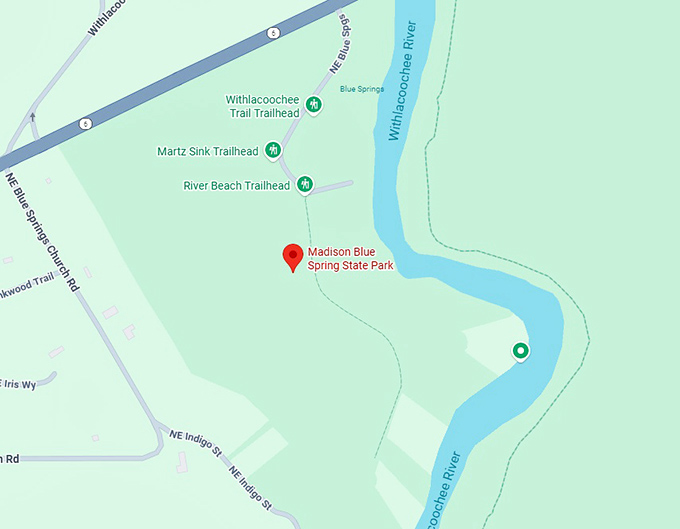 16. madison blue spring state park map