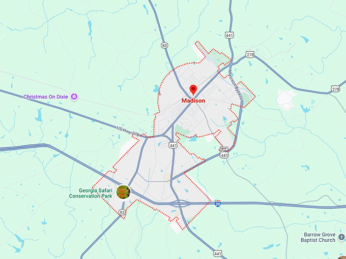 16. madison, ga map