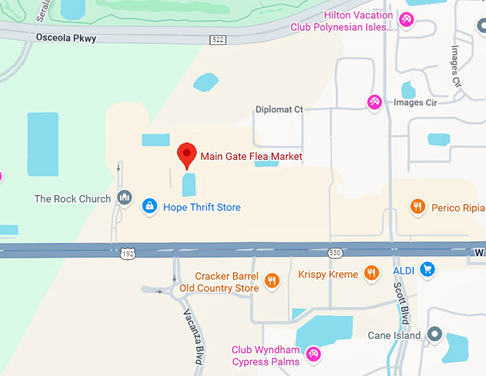 16. main gate flea market map