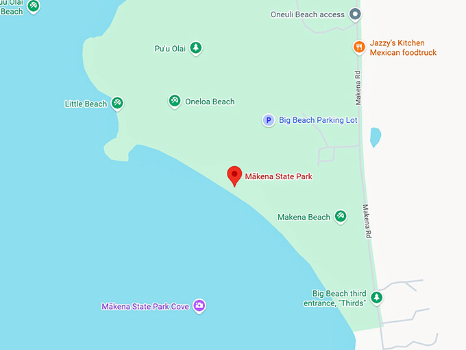 16. mākena state park map