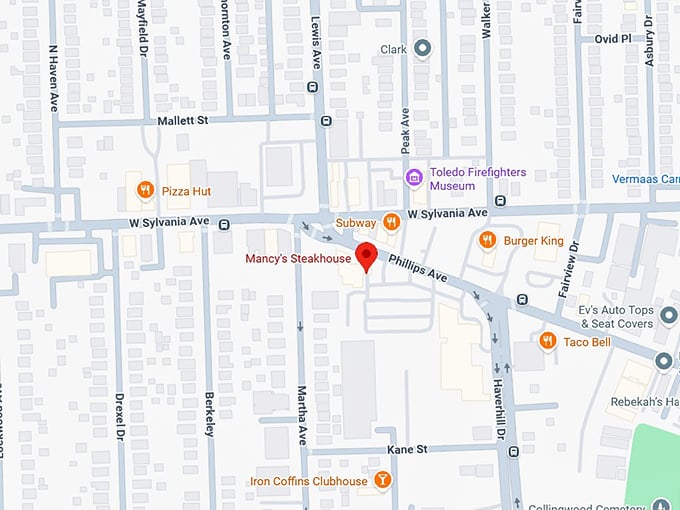 16. mancy's steakhouse map