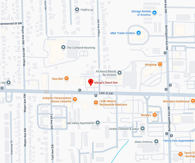 16. marge's donut den map