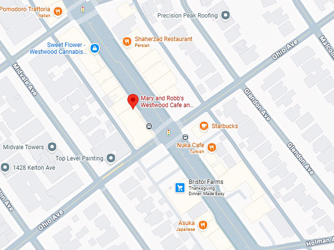 16. mary and robb's westwood cafe an american diner map